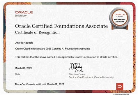 Oci Oraclecloud Ai Certification Cloudtechnology Aifoundations Professionalgrowth