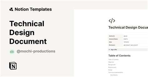 technical design document template by mochi productions notion