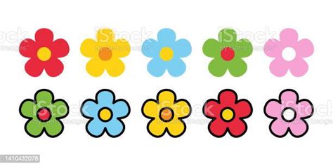 꽃 아이콘 데이지 로고 벡터 만화 캐릭터 식물은 정원 숲 낙서 일러스트 레이 션 디자인을 고립 남겨 둡니다 0명에 대한 스톡 벡터 아트 및 기타 이미지 Istock