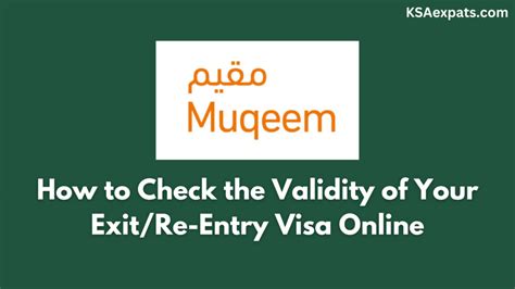 Check Your Saudi Re Entry Visa Validity Online KSAexpats Com
