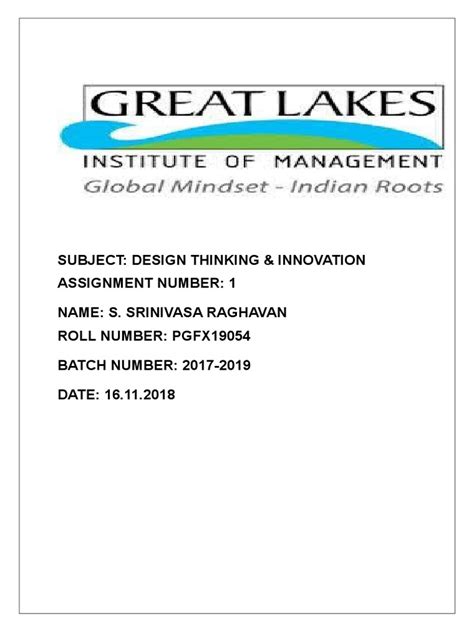 Design Thinking Assignment 1 Pdf