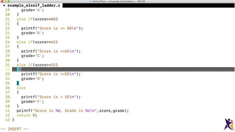 Else If Ladder Control Statement C Programming Purplelane Youtube