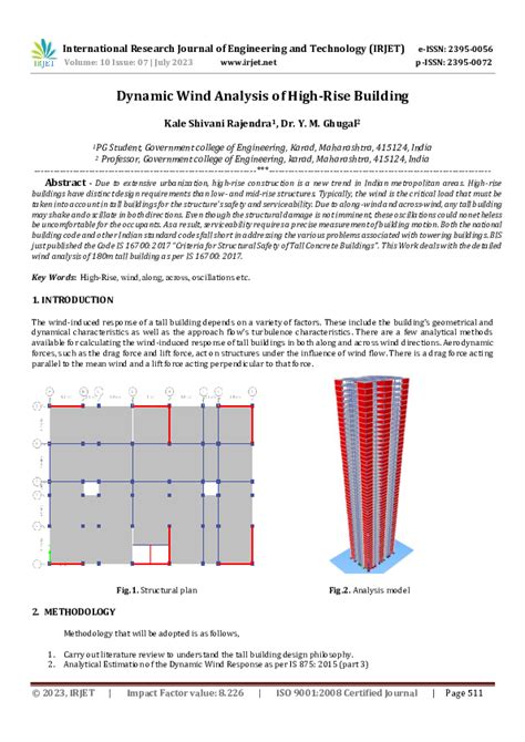 Pdf Dynamic Wind Analysis Of High Rise Building