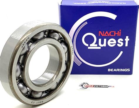 Nachi Japan 6207 Deep Groove Ball Bearing Open No Seals 35x72x17 Mm