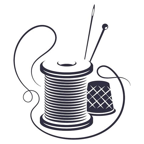 Premium Vector Needle With Thread And Scissors Design For Cutting And