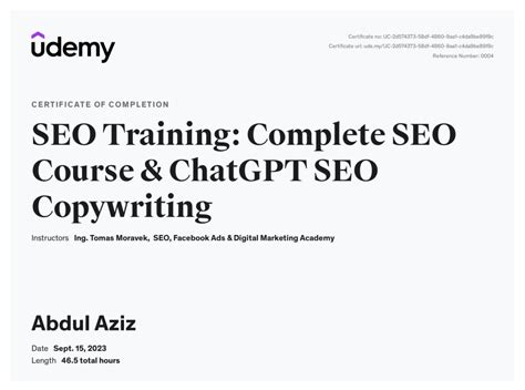 Abdul Aziz On Linkedin Udemy Course Completion Certificate