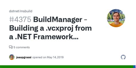 Buildmanager Building A Vcxproj From A Net Framework Project Using