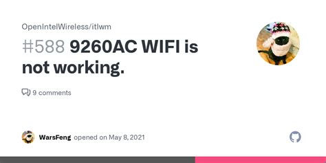 9260ac wifi is not working · issue 588 · openintelwireless itlwm · github