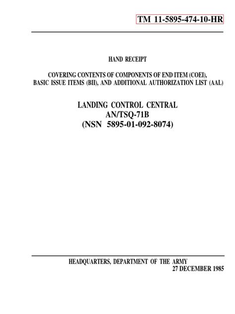 Tm 11 5895 474 10 Hr Antsq 71 Pdf Classified Information In The