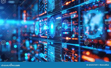 The Modern Control Room Features Hightech Screens For Data Visualization And Analysis Aig62