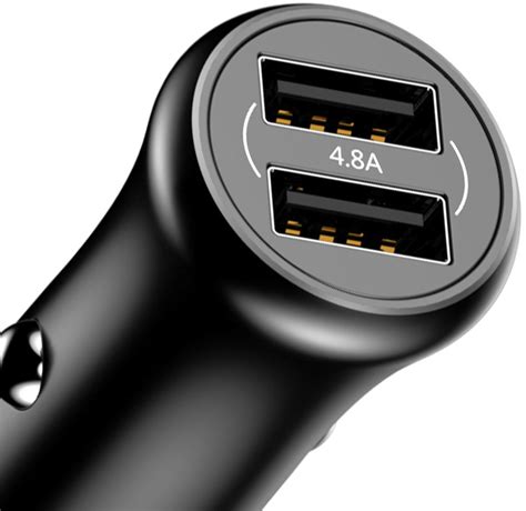 Baseus Dubbele USB Fast Charge Autolader Zwart Gsmpunt