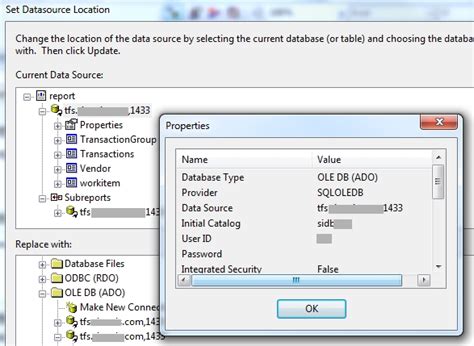 Crystal Reports Db Logon Prompt Although All Tablereport Connections