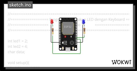 Led Dengan Keyboard Wokwi Esp32 Stm32 Arduino Simulator