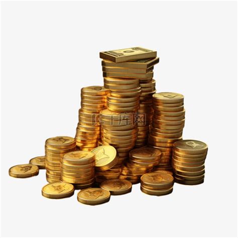 金币堆叠钱财ai元素立体免扣图案素材图片免费下载 千库网