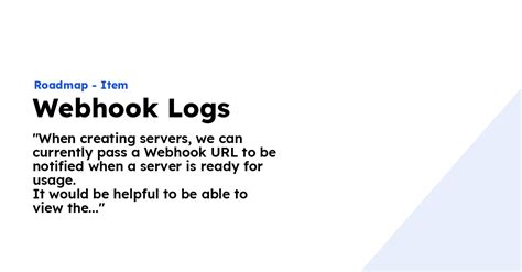 Webhook Logs Ploi Roadmap