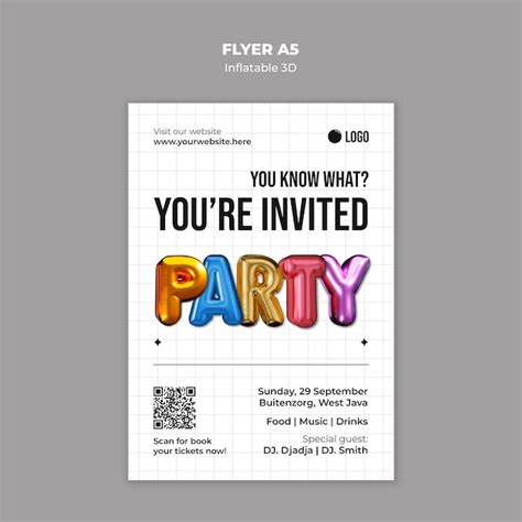 부풀어올릴 수 있는 3d 템플릿 디자인 무료 Psd 파일