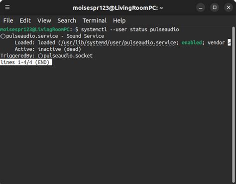 Iniciando el servicio de PulseAudio manualmente en Ubuntu Moisés Cardona