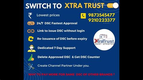 Issue Xtratrust Digital Signature Become Xtratrust Dsc Franchise Ra Login Signup As Partner