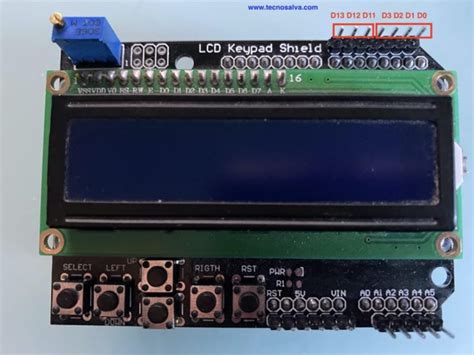Shield Keypad Para Arduino Tecnosalva