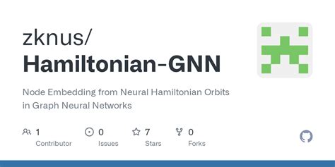 Github Zknushamiltonian Gnn Node Embedding From Neural Hamiltonian