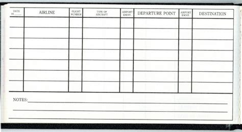 Airline Passenger Logbook Frequent Flyer Giving