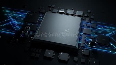 Epic Cpu Attachment On A Printed Circuit Board With The Effect Of A