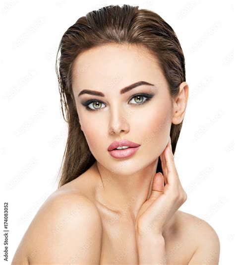 Beauty face of the young beautiful woman Stock Photo | Adobe Stock