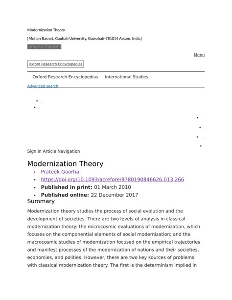 PDF Modernization Theory