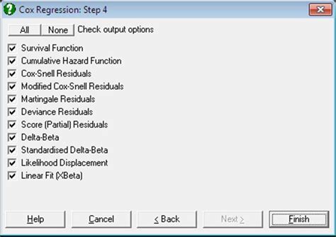 Unistat Statistics Software Survival Cox Regression