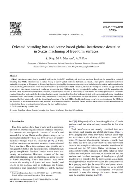 pdf oriented bounding box and octree based global interference