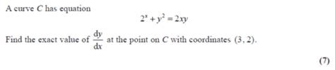 Exam Questions Implicit Functions Examsolutions