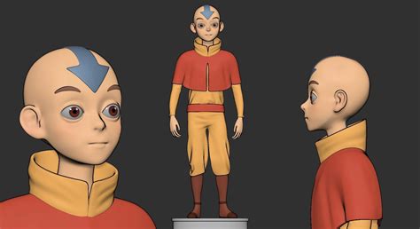 Stl File Aang Avatar 👾 ・3d Printable Model To Download・cults