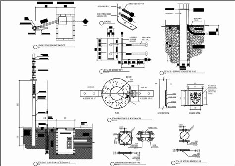 Poste Municipal En Autocad Librería Cad