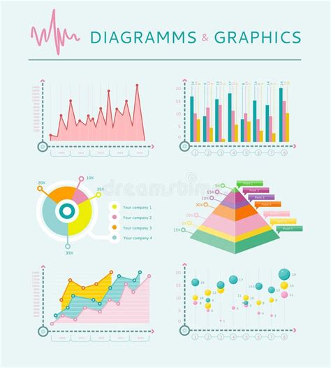 Infographic Set Elements Graph And Charts Stock Vector Illustration Of Concept Analysis