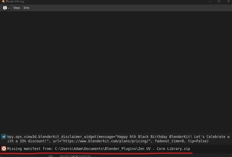 Missing Manifest Error Message When Installing Zenuv Other Software