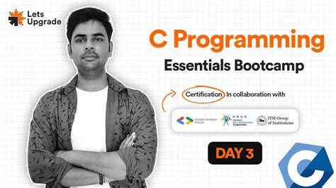 day 3 control statements c programming essentials bootcamp 5 days youtube