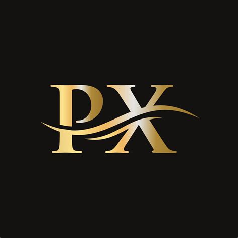 Swoosh Letter Px Logo Design For Business And Company Identity Water