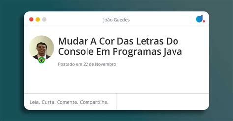 Mudar A Cor Das Letras Do Console Em Programas Java