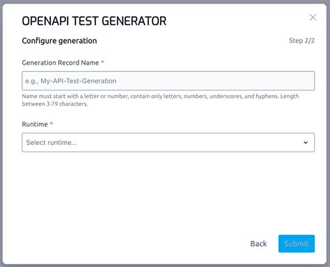 Generating Test Scripts By Openapi Test Generator Testany Documentation