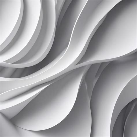 Premium Photo Abstract Curved Shapes White Circular Background Abstract Background 3d Illustration