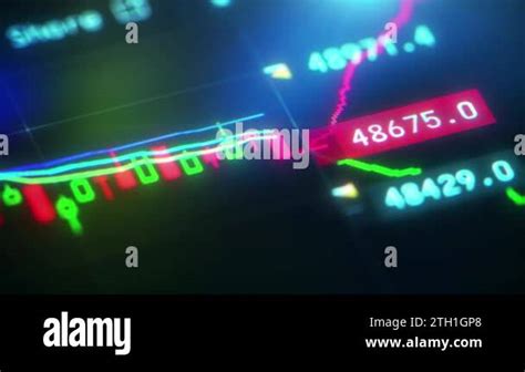 number finance trade platform graphic digital finance close up display
