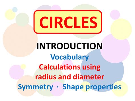 Circles Introduction Teaching Resources