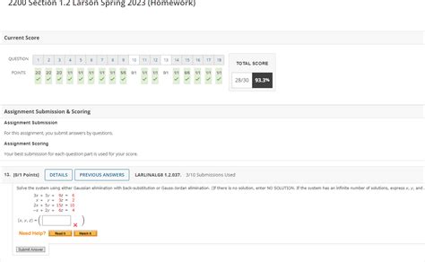Solved 2200 Section 1.2 Larson Spring 2023 (Homework) | Chegg.com