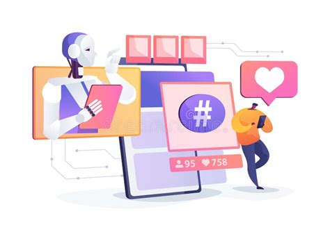 Ai Content Recommendation Abstract Concept Vector Illustration Stock Illustration