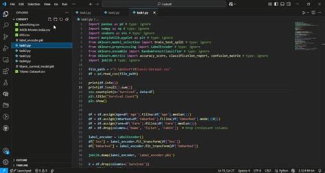 machinelearning datascience python titanicprediction internship… samruddhi s