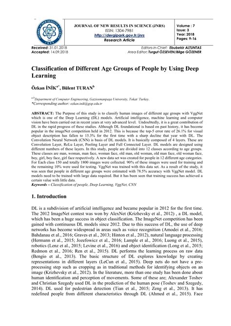 pdf classification of different age groups of people by using deep