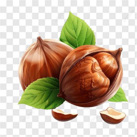 견과류의 자연스러운 질감과 색상을 보여주는 흰색 배경에 녹색 잎이 있는 헤이즐넛 클러스터 헤이즐넛 클러스터 녹색 잎 흰 바탕 Png 일러스트 및 이미지 에 대한 무료