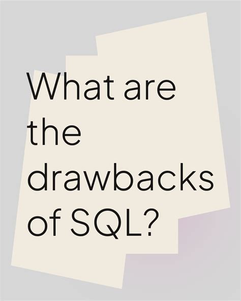 Learn About Sql Benefits And Drawbacks Gokuldas Thottingal Posted On The Topic Linkedin