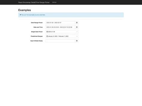 React Bootstrap Datetimerangepicker