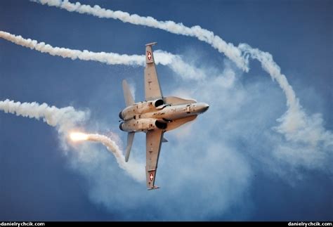 Axalp 2012 F A 18c Solo Display Shooting Flares